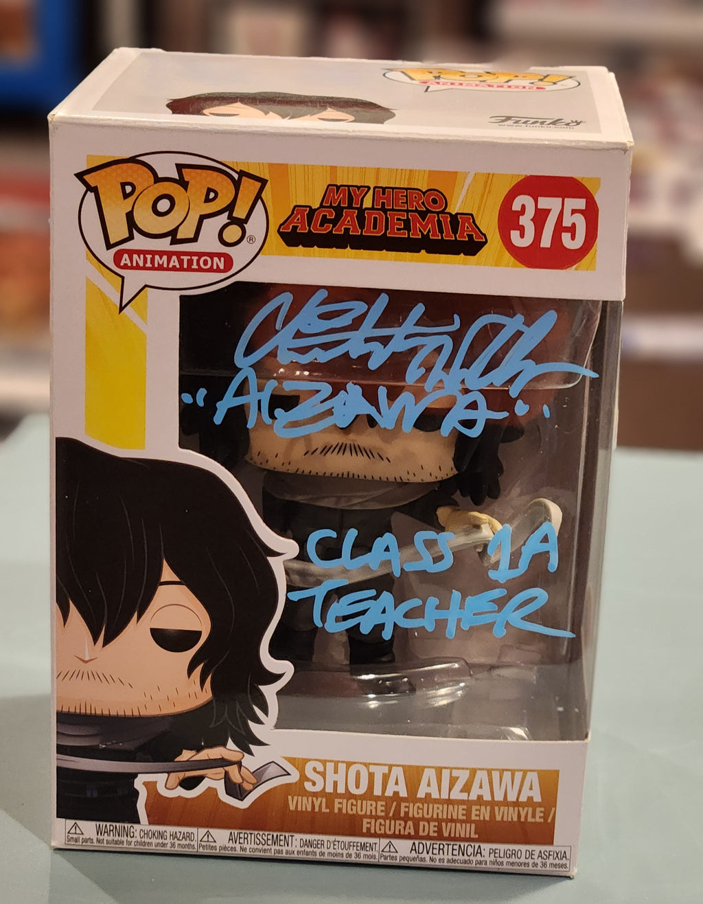 My Hero Academia Funko Pop #375 Shota Aizawa autographed w/JSA authent ...